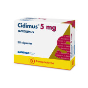 Cidimus (B) Tacrolimus 5mg 50 Cápsulas - FarmaCompara